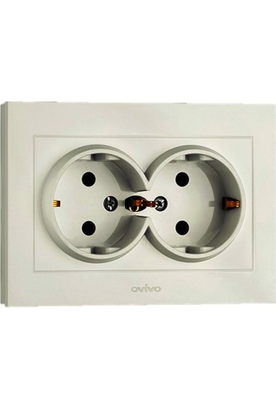 Ovivo Grano Krem Ikili Topraklı Priz Çerçeveli Ovivo Grano Krem Ikili Topraklı Priz Çerçeveli