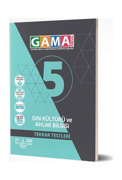 Gama Yayınları 5.Sınıf Din Kültürü Tekrar Testleri Gama Yayınları 5.Sınıf Din Kültürü Tekrar Testleri