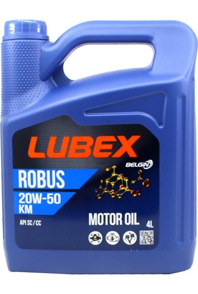Lubex Robus 20W-50 KM 4 Litre Motor Yağı ( Üretim Yılı: 2021 ) Lubex Robus 20W-50 KM 4 Litre Motor Yağı ( Üretim Yılı: 2021 )