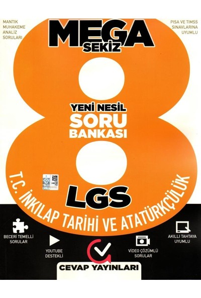 Cevap Yayınları 8. Sınıf Mega Sekiz Yeni Nesil İnkılap Soru Bankası Cevap Yayınları 8. Sınıf Mega Sekiz Yeni Nesil İnkılap Soru Bankası