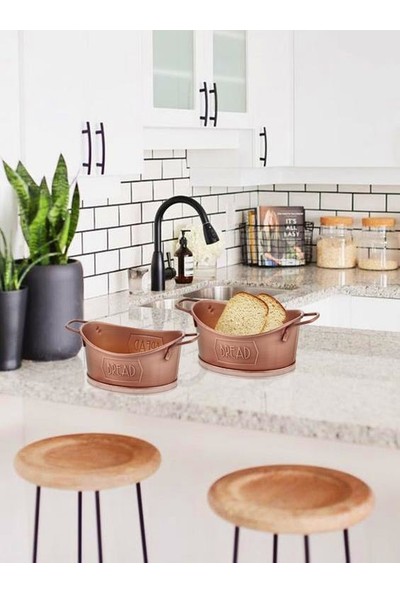 The Mia Ekmek Servisi 23 x 14 Cm - Bakır