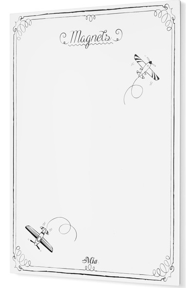 The Mia Magnet Panosu Beyaz - 70 x 50 Cm