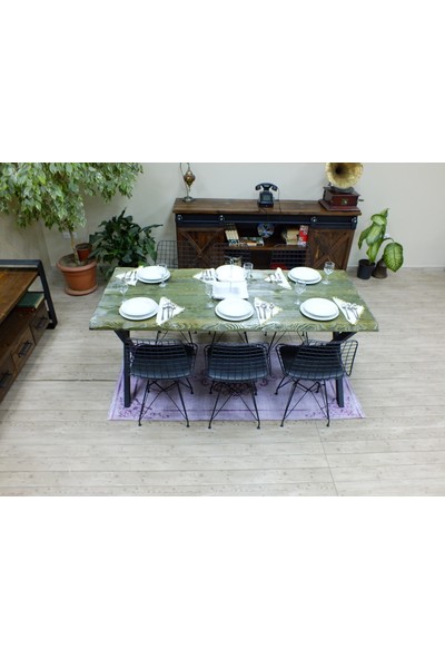NtConcept Masif Kütük Yeşil Yemek Masası - MYM0064 NtConcept Masif Kütük Yeşil Yemek Masası - MYM0064