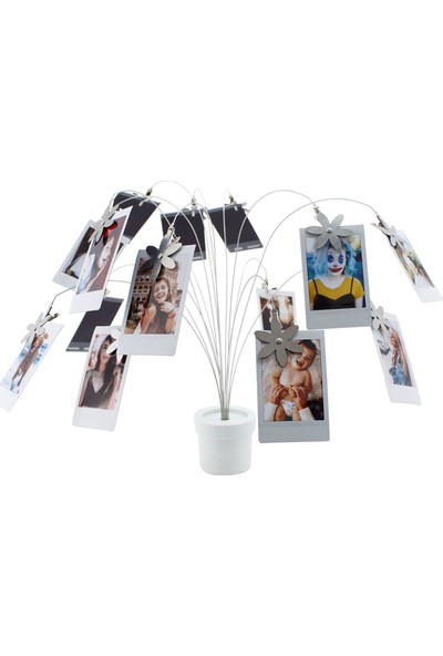 Fujifilm Instax 15 Metal Çiçek Kıskaçlı Dekoratif Resim Saksısı