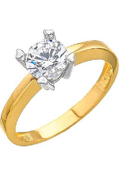 Harem Altın 14 Ayar Altın Tektaş Yüzük E339