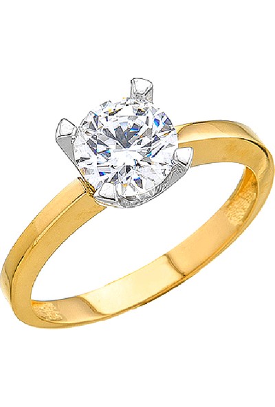 Harem Altın 14 Ayar Altın Tektaş Yüzük E347