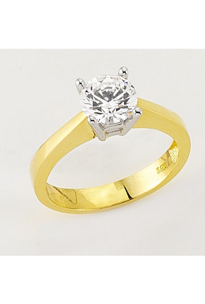 Harem Altın 14 Ayar Altın Tektaş Yüzük E45