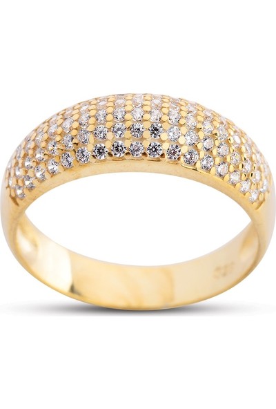 Harem Altın Mikro Altın Rengi Gümüş Alyans - Gms210