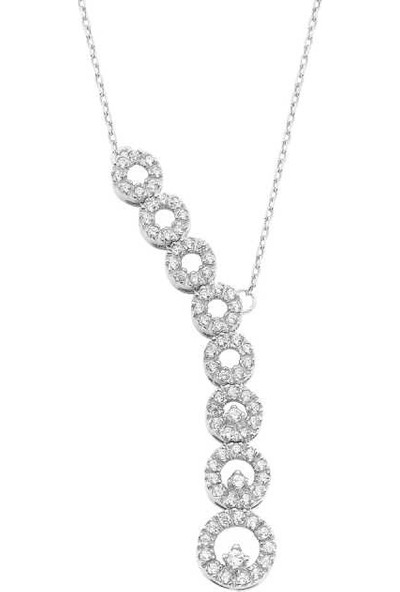 Harem Altın Pırlanta Montür Süzme Abiye Gümüş Kolye - Gms1202