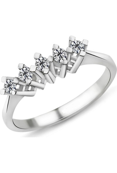 Harem Altın 0.20 Karat D Renk Beştaş Pırlanta Yüzük Pb565