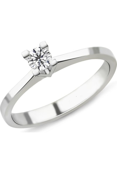 Harem Altın 0.20 Karat F Renk Pırlanta Tektaş Yüzük Pr434