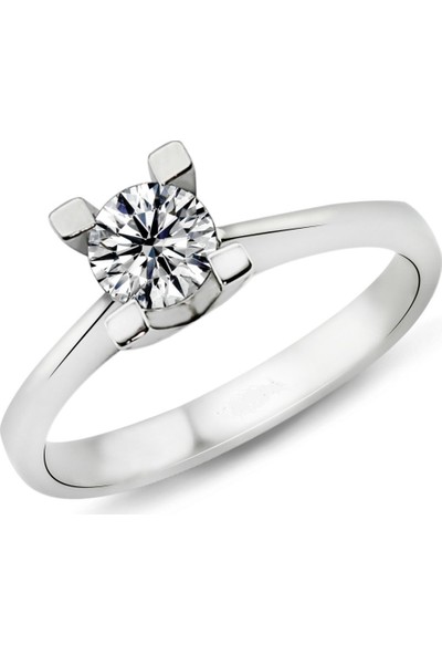 Harem Altın 0.47 Karat E Renk Hrd Sertifikalı Pırlanta Tektaş Yüzük Pr485