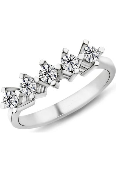 Harem Altın 0.50 Karat D Renk Beştaş Pırlanta Yüzük Pb524