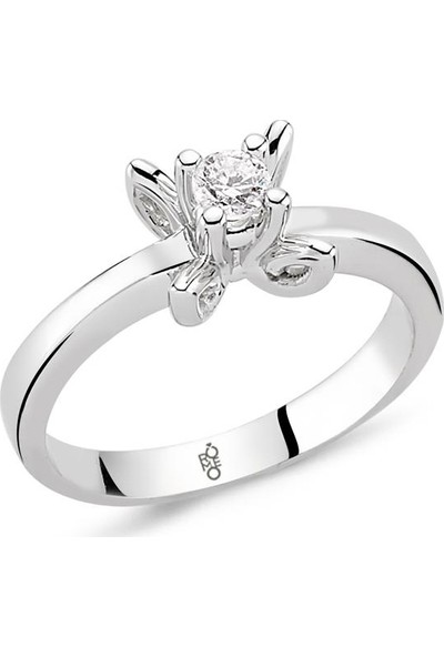 Harem Altın 18 Ayar Altın 0.30 Ct Pırlanta Tektaş Yüzük Rm30072