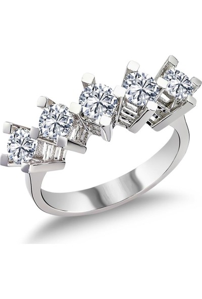 Harem Altın 14 Ayar Altın 1.00 Ct Pırlanta Beştaş Yüzük Rmy528