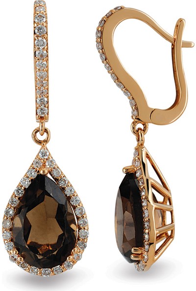 Harem Altın 4.34 Ct Pırlantalı Renkli Taşlı Küpe Rtk40