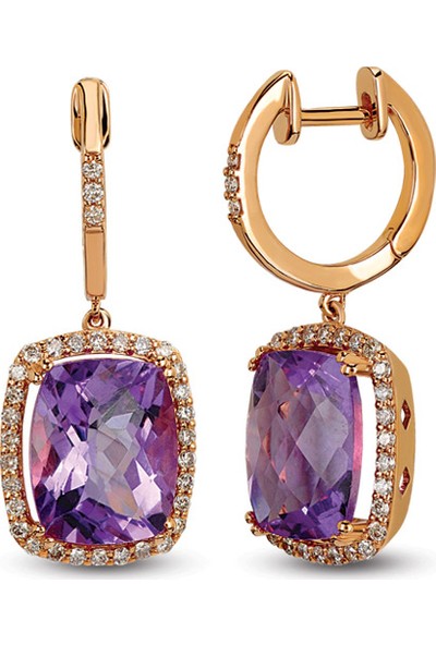 Harem Altın 4.98 Ct Pırlantalı Renkli Taşlı Küpe Rtk8