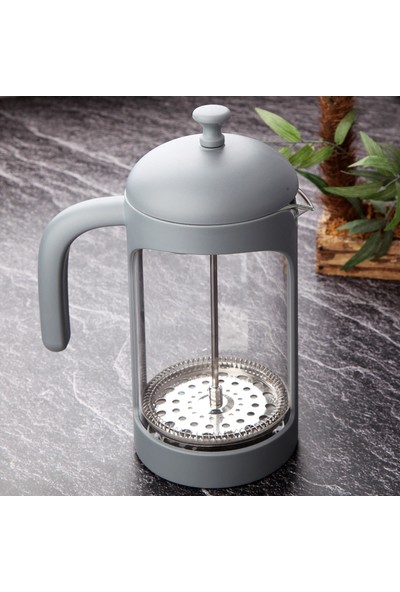 Tohana French Press 1000ml - Mat Gri Tohana French Press 1000ml - Mat Gri