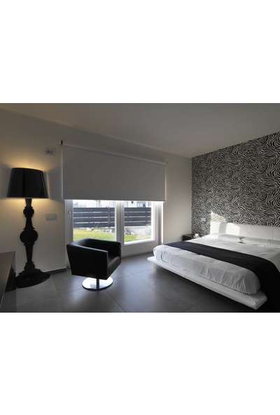 Zebraevim Beyaz Blackout Karartma Stor Perde Zebraevim Beyaz Blackout Karartma Stor Perde