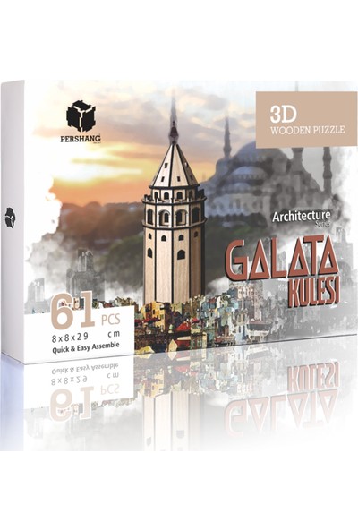 Pershang Galata Kulesi 63 Parça 3D Ahşap Puzzle Pershang Galata Kulesi 63 Parça 3D Ahşap Puzzle