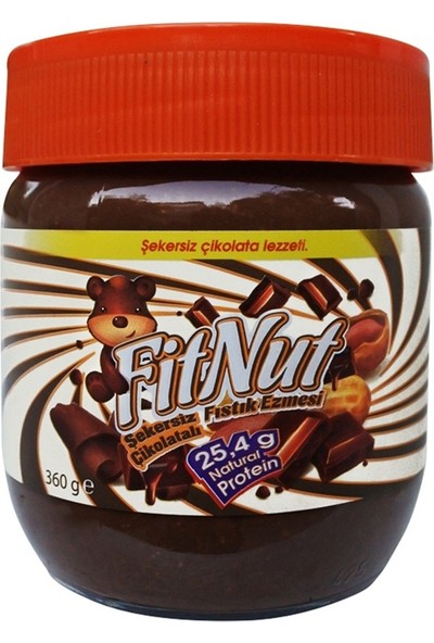 Fitnut Şekersiz Çikolatalı Fıstık Ezmesi 360 gr