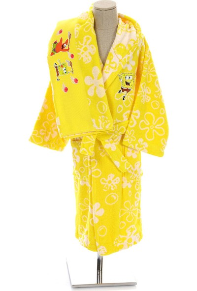 Özdilek Sponge Bop Flowers Lisanslı Çocuk Bornoz Seti 9-10 Yaş Özdilek Sponge Bop Flowers Lisanslı Çocuk Bornoz Seti 9-10 Yaş