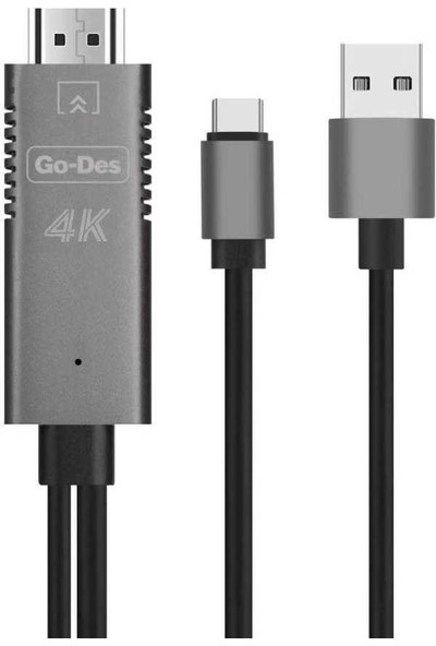 Go-Des GD-8273 HDTV 4K Type-C to HDMI Kablo 1.8 mt Go-Des GD-8273 HDTV 4K Type-C to HDMI Kablo 1.8 mt