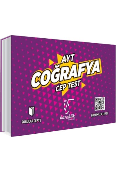 Karekök Yayınları AYT Cep Test Coğrafya Karekök Yayınları AYT Cep Test Coğrafya