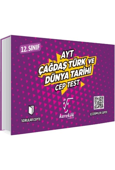 Karekök Yayınları AYT Cep Test Çağdaş Tür.Dün.Tarihi Karekök Yayınları AYT Cep Test Çağdaş Tür.Dün.Tarihi