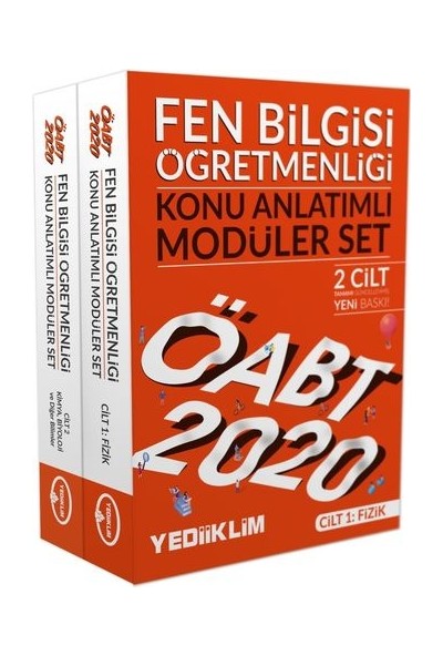 Yediiklim Yayınları 2020 KPSS ÖABT Fen Bilgisi Öğretmenliği Konu Anlatımlı Modüler Set