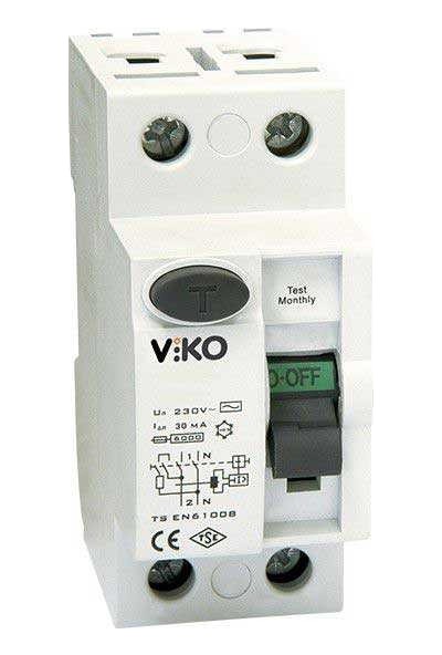 Viko Kaçak Akım Rölesi Ac Tip 30mA 2x 40A VTR2-4030 Viko Kaçak Akım Rölesi Ac Tip 30mA 2x 40A VTR2-4030
