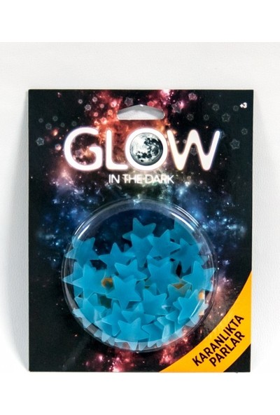 Artikel FS-209 Fosforlu Mavi Küçük Yıldız 40'lı Duvar Süsü