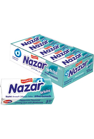 Nazar Beşli Beyaz Nane Kapalı Paket Nazar Beşli Beyaz Nane Kapalı Paket