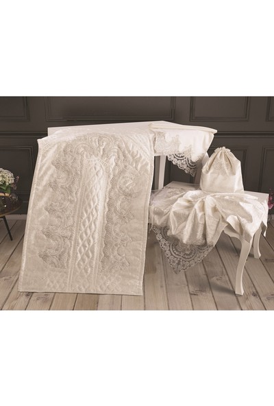 Estelica Seccade Bohça Seti Osmanlı Krem