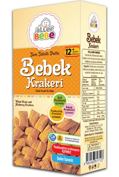 Aller Bebe Kraker - Tam Tahıllı Dutlu Ek Gıda 90 g Aller Bebe Kraker - Tam Tahıllı Dutlu Ek Gıda 90 g