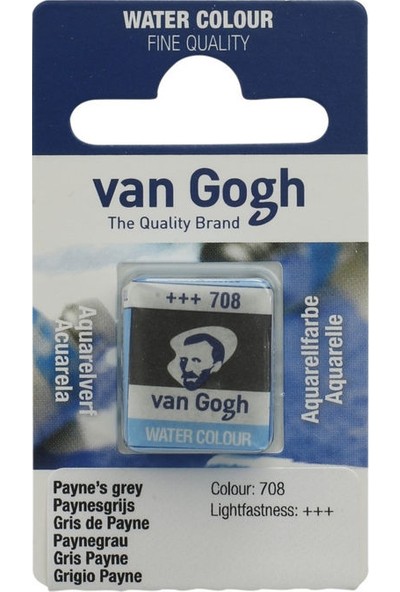 Talens Van Gogh 1/2 Tablet Sulu Boya 708 Payne's Grey Talens Van Gogh 1/2 Tablet Sulu Boya 708 Payne's Grey