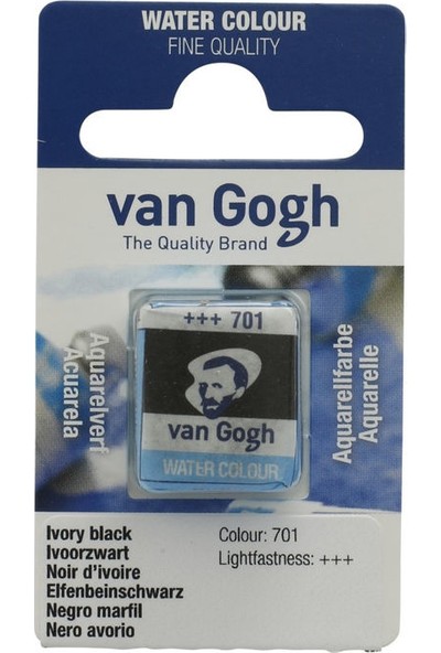Talens Van Gogh 1/2 Tablet Sulu Boya 701 Ivory Black Talens Van Gogh 1/2 Tablet Sulu Boya 701 Ivory Black
