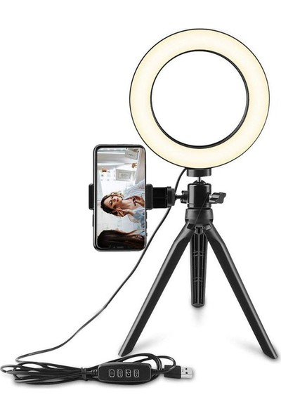 Saywin Masaüstü Youtuber 360° LED Mini Tripod Makyaj Selfie Işığı 6 Saywin Masaüstü Youtuber 360° LED Mini Tripod Makyaj Selfie Işığı 6