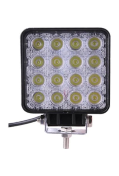 Ars 12V/24VOFF Road Sis Farı / Lambası 16 LED Kare Çalışma Lambası Ars 12V/24VOFF Road Sis Farı / Lambası 16 LED Kare Çalışma Lambası
