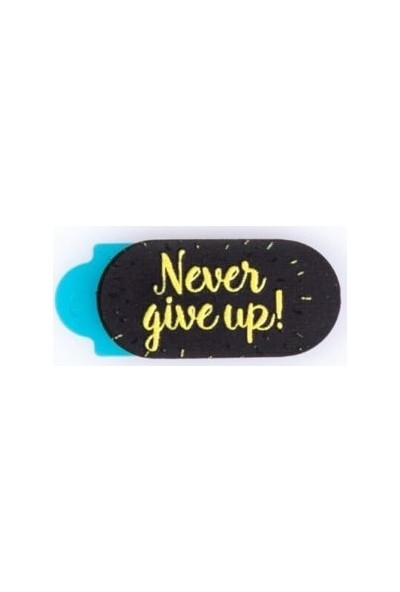 Funsylab Kamera Kapatıcı Never Give Up Mini Siyah Funsylab Kamera Kapatıcı Never Give Up Mini Siyah