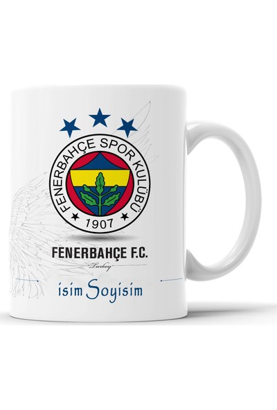Kırk8 Fenerbahçe Kişiye Özel Isim Baskılı Kupa Bardak