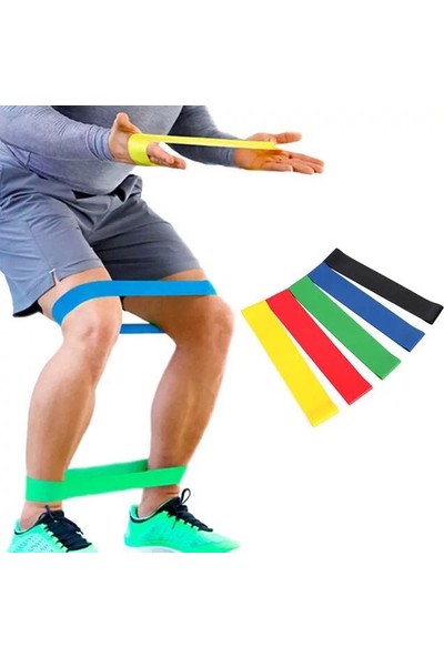 Clifton Pilates Direnç Lastiği Aerobik Yoga Gym Egzersiz Bandı Spor Seti Plates 5'li Bant Seti Profesyonel Clifton Pilates Direnç Lastiği Aerobik Yoga Gym Egzersiz Bandı Spor Seti Plates 5'li Bant Seti Profesyonel