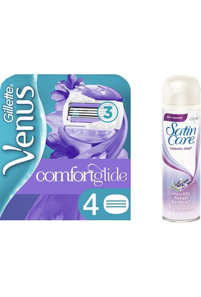 Gillette Venus Breeze 4'lü Yedek Kadın Tıraş Bıçağı + Gillette Venüs Satin Care Tıraş Jeli 200 ml Gillette Venus Breeze 4'lü Yedek Kadın Tıraş Bıçağı + Gillette Venüs Satin Care Tıraş Jeli 200 ml