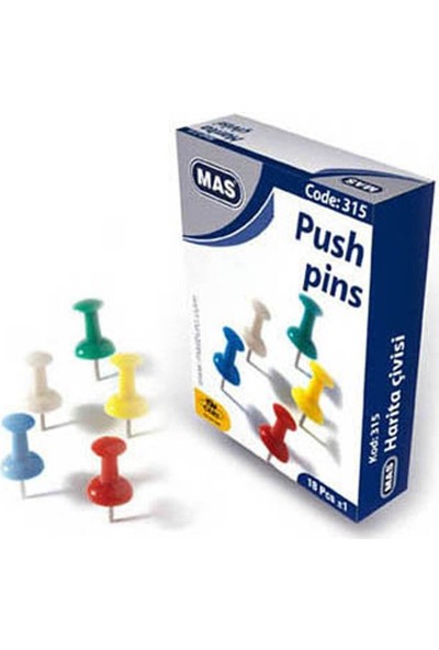 Mas Harita Çivisi 3 Paket (18 Adet ) Mas Harita Çivisi 3 Paket (18 Adet )