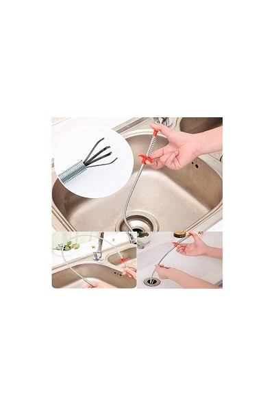Karakuş Paslanmaz Çelik Esnek Lavabo Tıkanıklığı Açıcı 90 cm