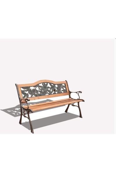 Bidesenal Bahçe Bank Döküm Ayaklı Gül Desenli Bidesenal Bahçe Bank Döküm Ayaklı Gül Desenli