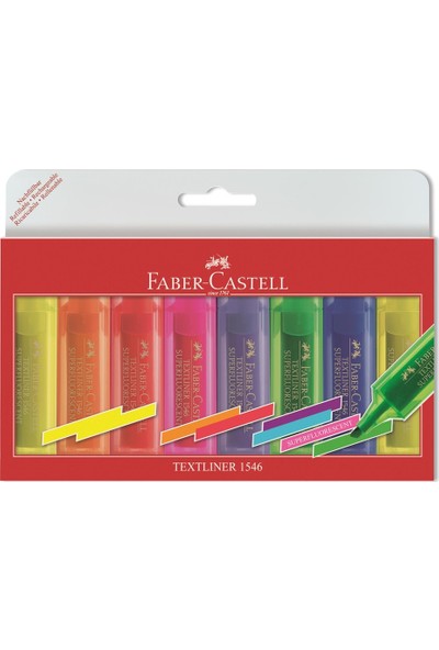 Faber-Castell Şeffaf Gövde Fosforlu Kalem 6+2 Poşet