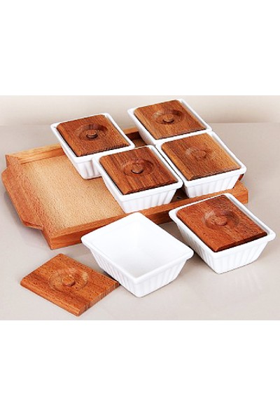 Shaddy Goods Bambu Kapaklı Ahşap Tepsili Kahvaltılık 2 Adet Shaddy Goods Bambu Kapaklı Ahşap Tepsili Kahvaltılık 2 Adet