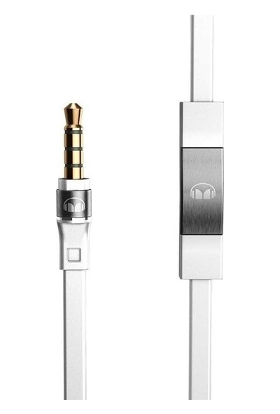 Monster Aux ve Kulaklık Kablosu Mikrofonlu (3.5mm Jak) - Beyaz Monster Aux ve Kulaklık Kablosu Mikrofonlu (3.5mm Jak) - Beyaz