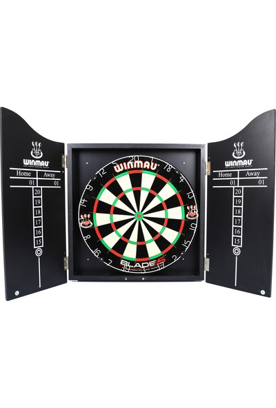 Winmau Blade 5 Dartboard Hedef Tahtası ve Dart Kabini Winmau Blade 5 Dartboard Hedef Tahtası ve Dart Kabini